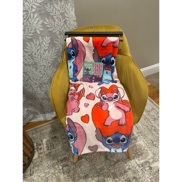 Disney | Accents | Stitch Valentines Day Plush Throw Blanket | Poshmark